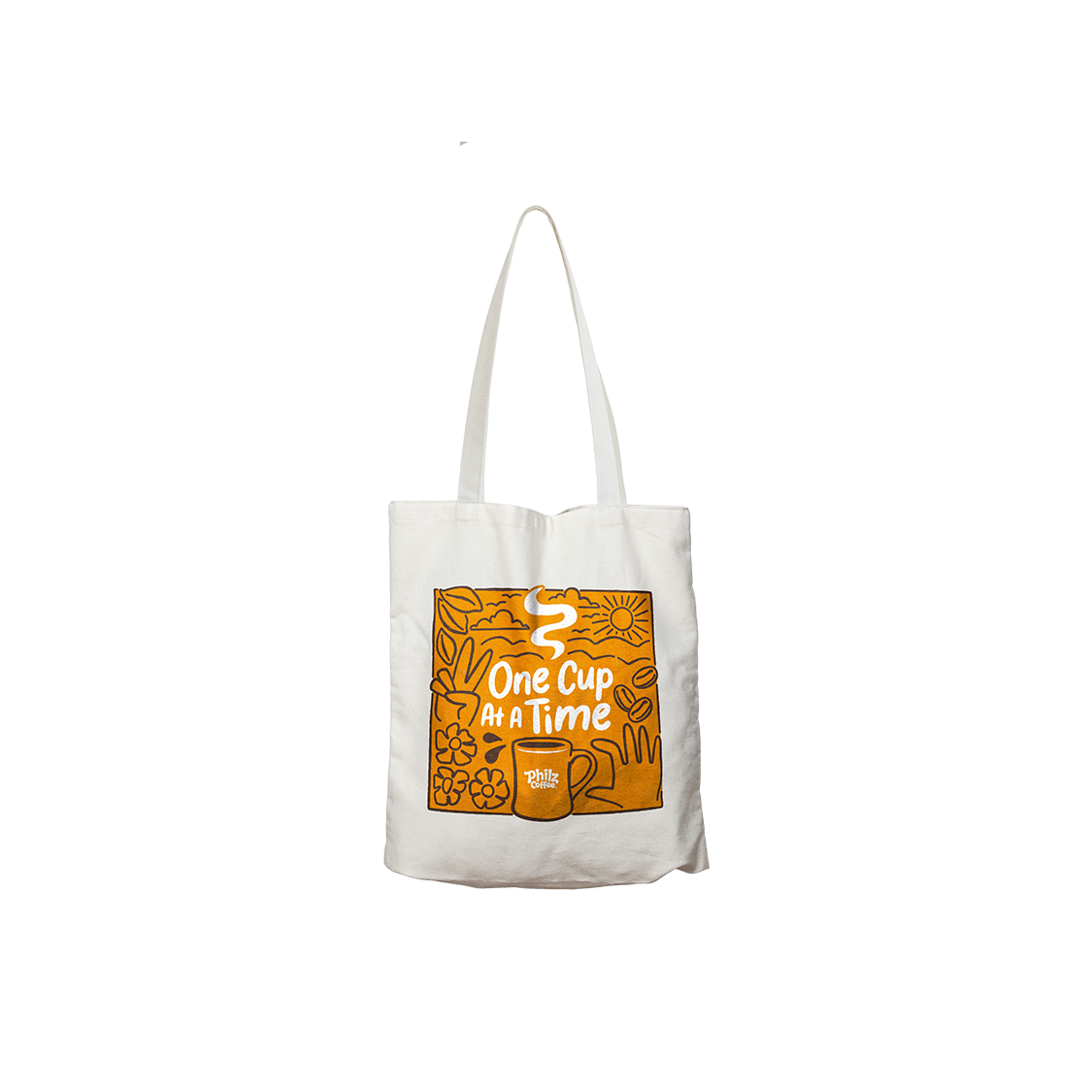 One Cup at a Time Orange Tote Bag - Philz Coffee